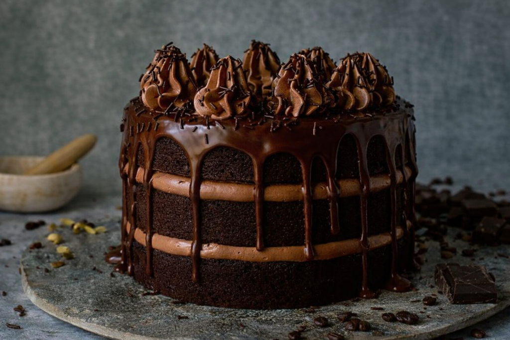 Chocolate Cake + Chocolate Swiss Buttercream (Bold) | The Rogue Chef